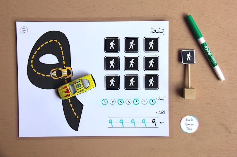 Number Roads Arabic Numbers Digital Download Muslim Arabi | Etsy