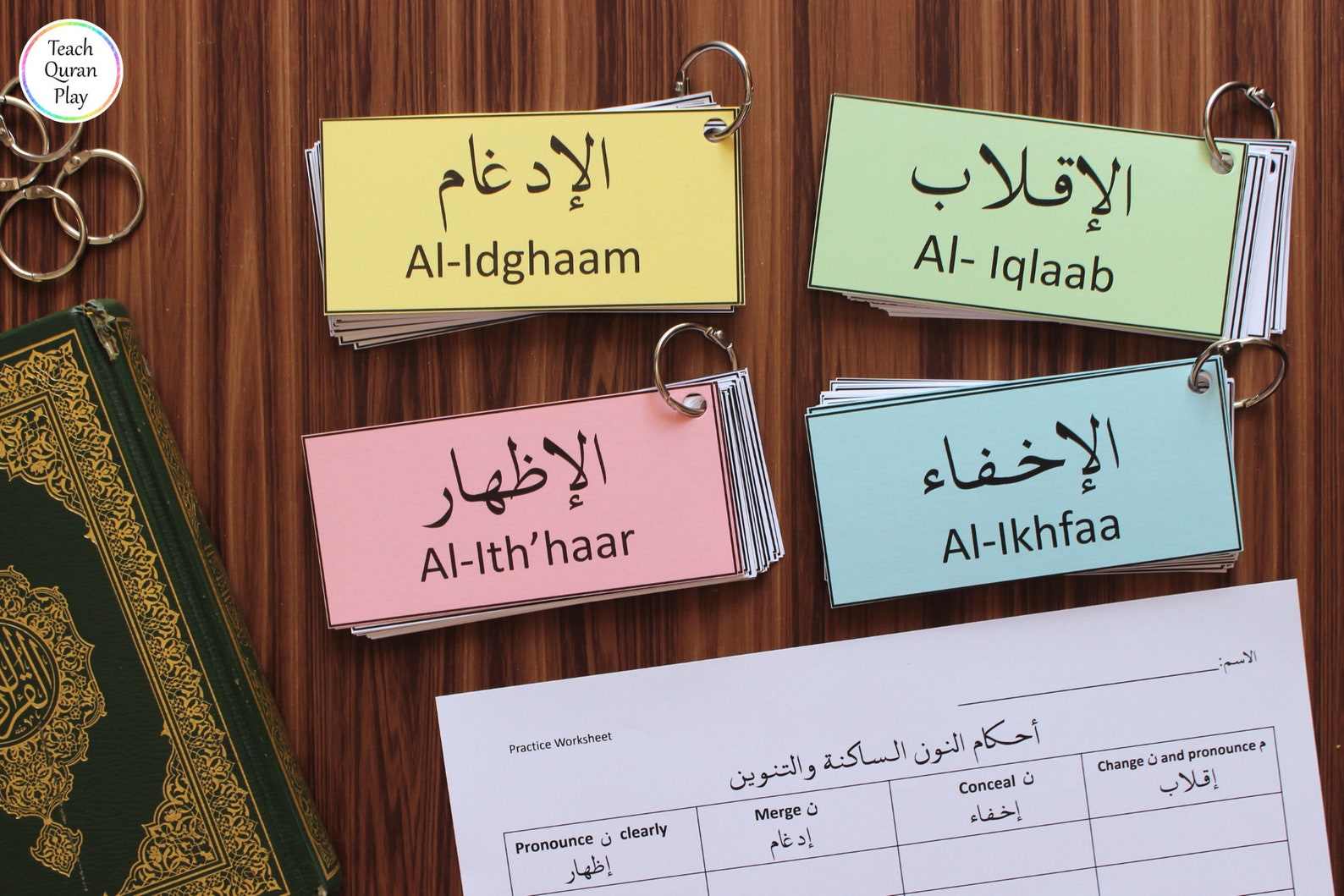 Nun Saakinah and Tanween Tajweed Rules Flashcards | Etsy