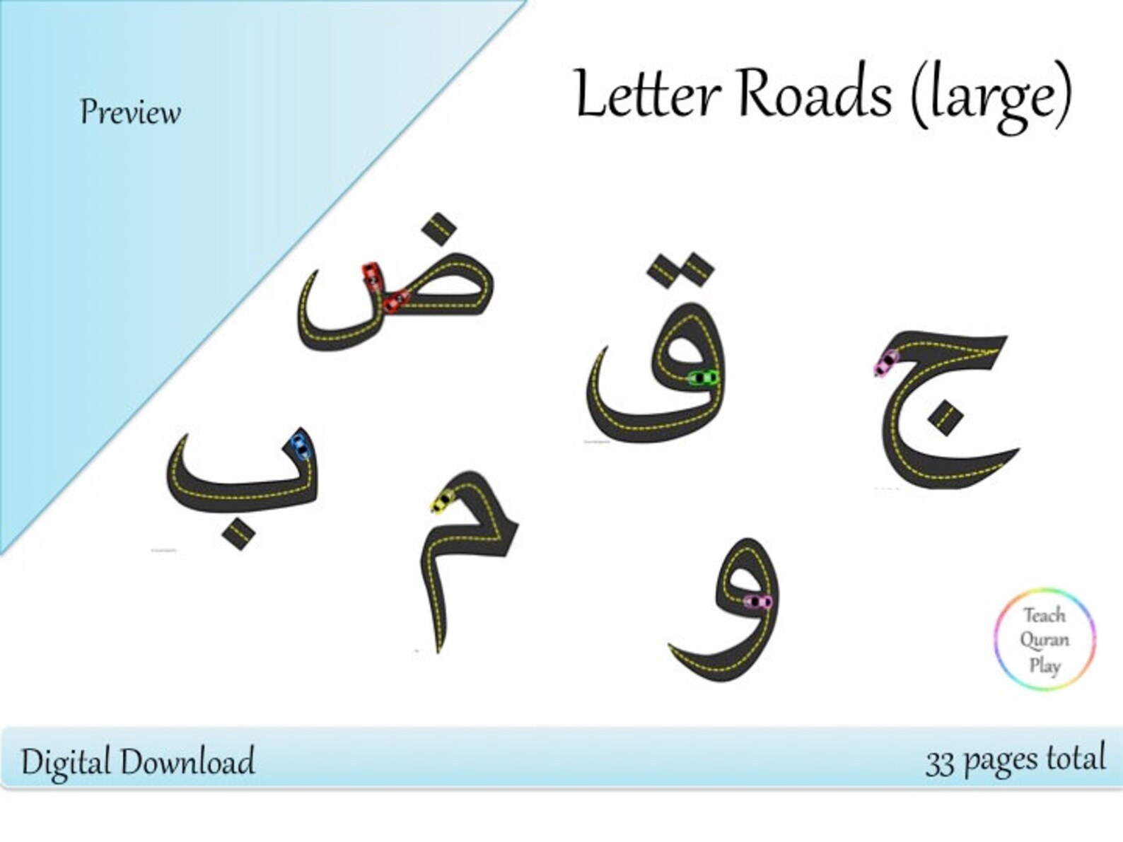 L1 Alphabet Roads Learning Alphabet Formation-arabic - Etsy
