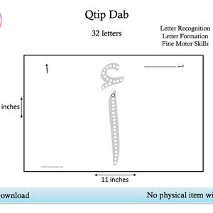 L1 Q-tip Dab a Dot Letters- Arabic Learning Alphabet- Printable ...