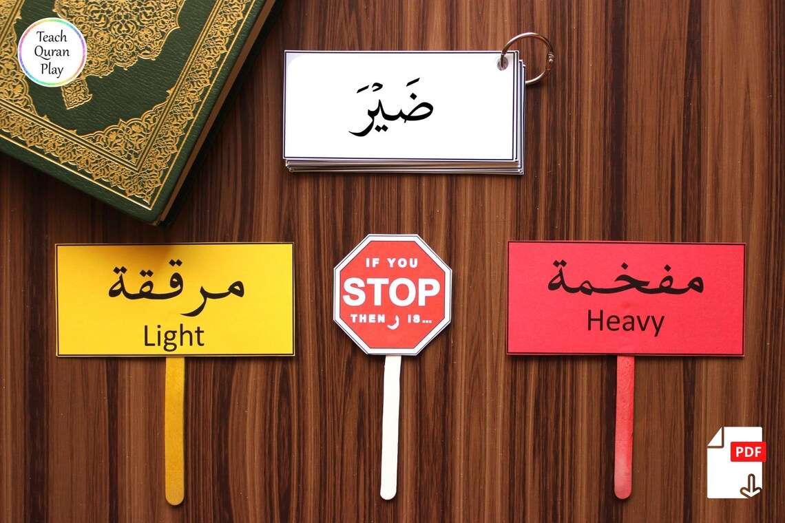 Tajweed Flashcards for Ra | Heavy & Light Rules | Quran Activity ...