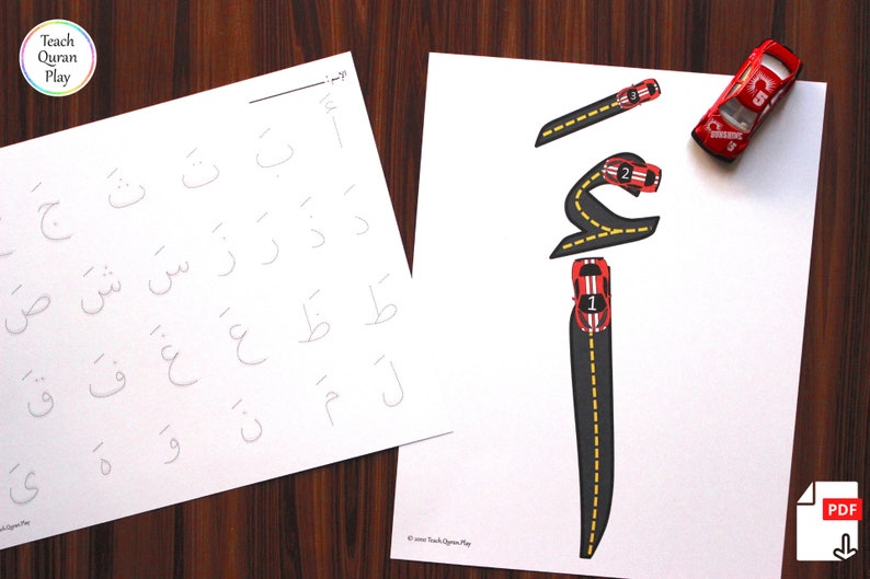 L4 Harakat Alphabet Roads-learning Alphabet Sounds-arabic - Etsy