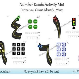 Number Roads- Arabic Numbers- Digital Download- Muslim- Arabi ...