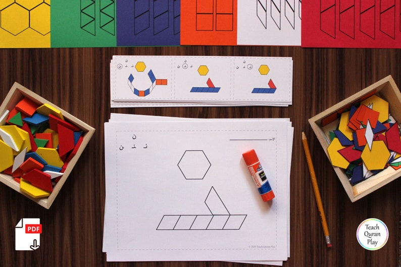 L2 Tangram Arabic Letter Forms- Printable-preschool Worksheet ...