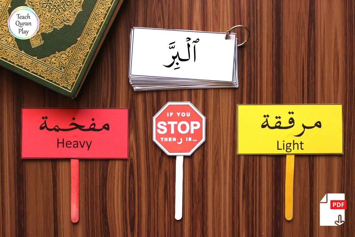 Tajweed Flashcards for Ra | Heavy & Light Rules | Quran Activity ...