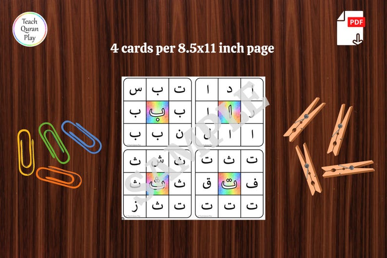 L1 Clip It!-arabic- Learning Alphabet- Hands On- Arabic Printable ...