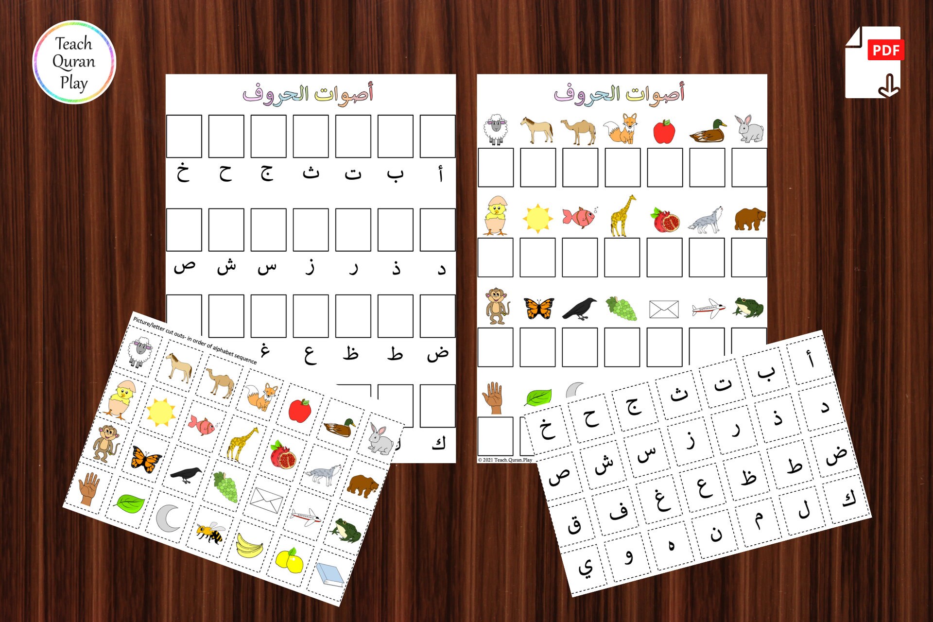 Arabic Letter Sounds Activity: Cut & Paste Busy Binder (digital PDF) - Etsy