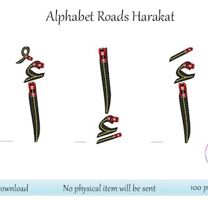 L4 Harakat Alphabet Roads-learning Alphabet Sounds-arabic Printable ...