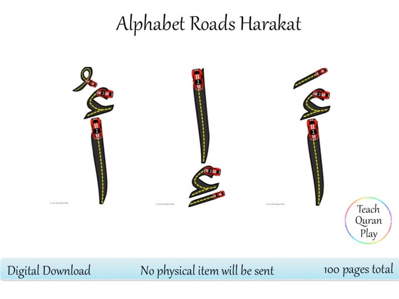 L4 Harakat Alphabet Roads-learning Alphabet Sounds-arabic - Etsy