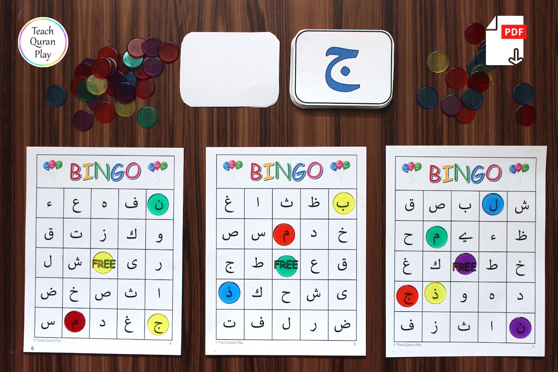 L1 Bingo Cards Arabic Learning Alphabet-arabic - Etsy