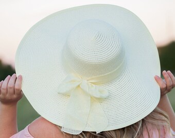 Ivory Straw Hat - Etsy