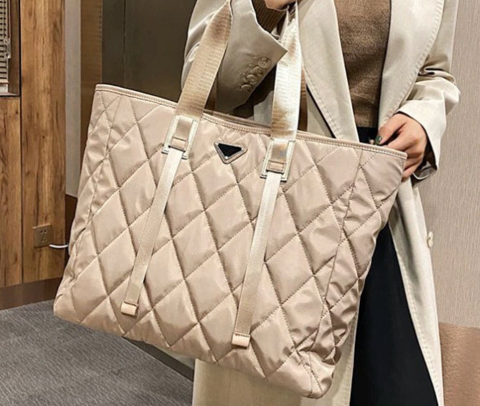 Women Bag Beige Color Bag Large Capacity Shopper Bag Winter - Etsy