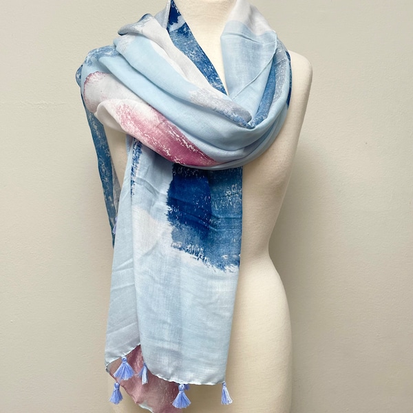 Blue Scarf - Etsy