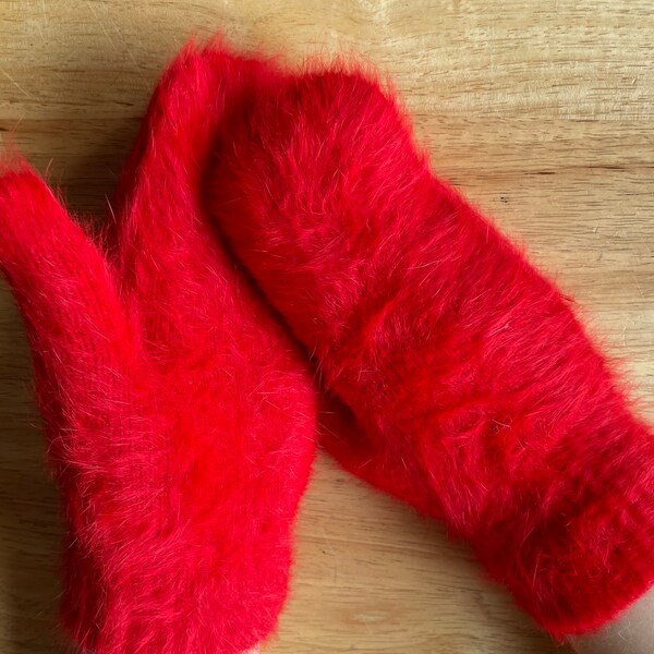 Red Mittens - Etsy