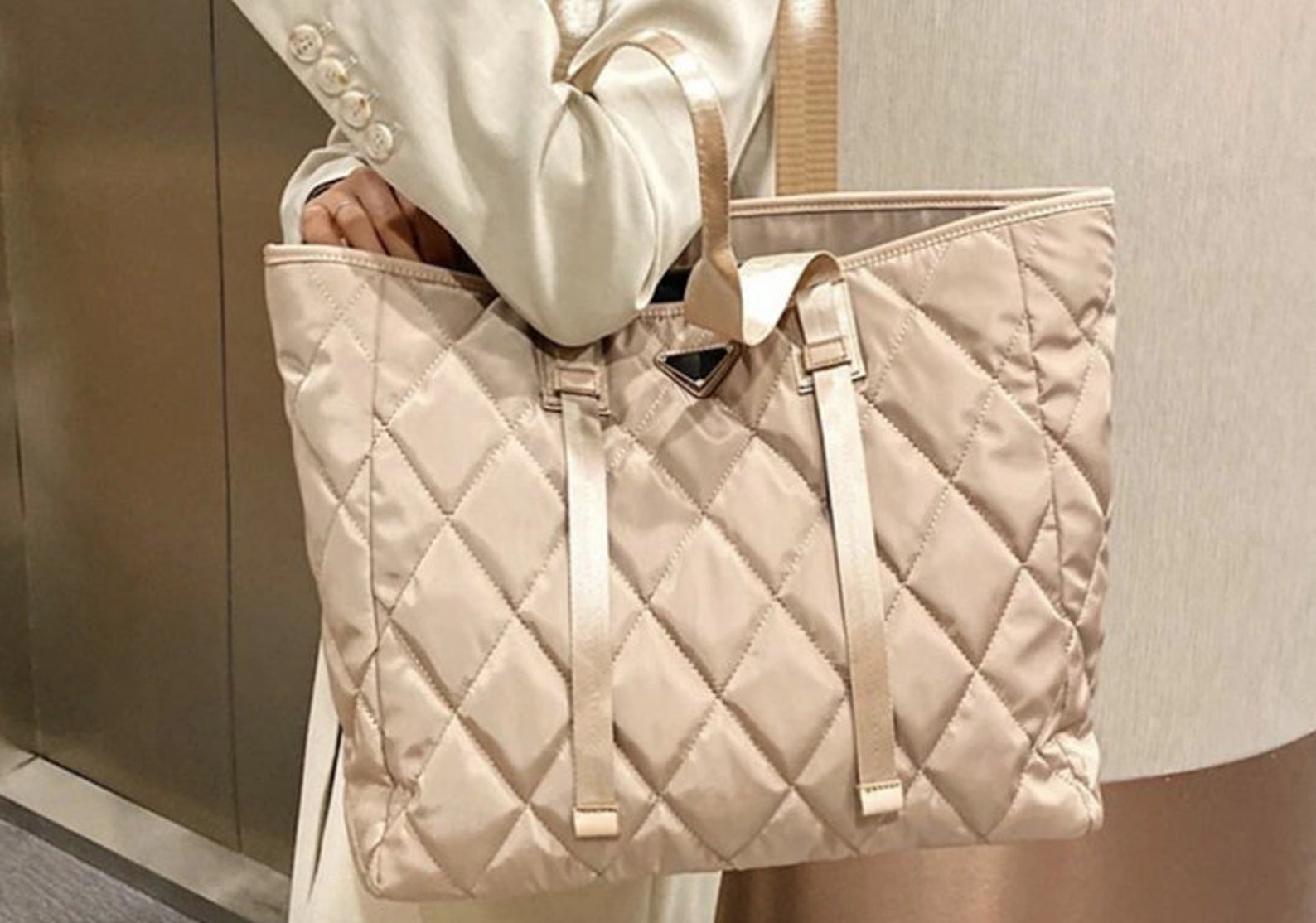 Women Bag Beige Color Bag Large Capacity Shopper Bag Winter - Etsy