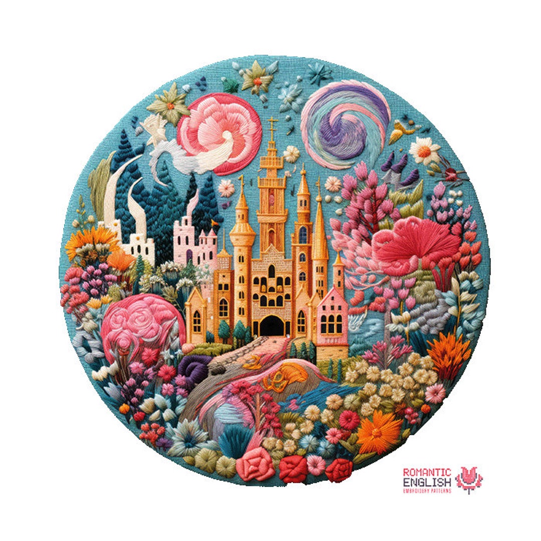 Medieval Castle Embroidery Pattern No. 1 Plus 300dpi HD Image - Etsy