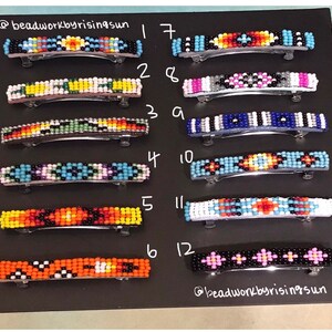 Hand Beaded Native Style Hair Clip / Barrette - Etsy