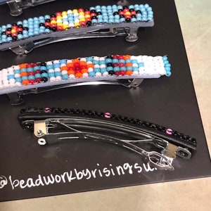 Hand Beaded Native Style Hair Clip / Barrette - Etsy