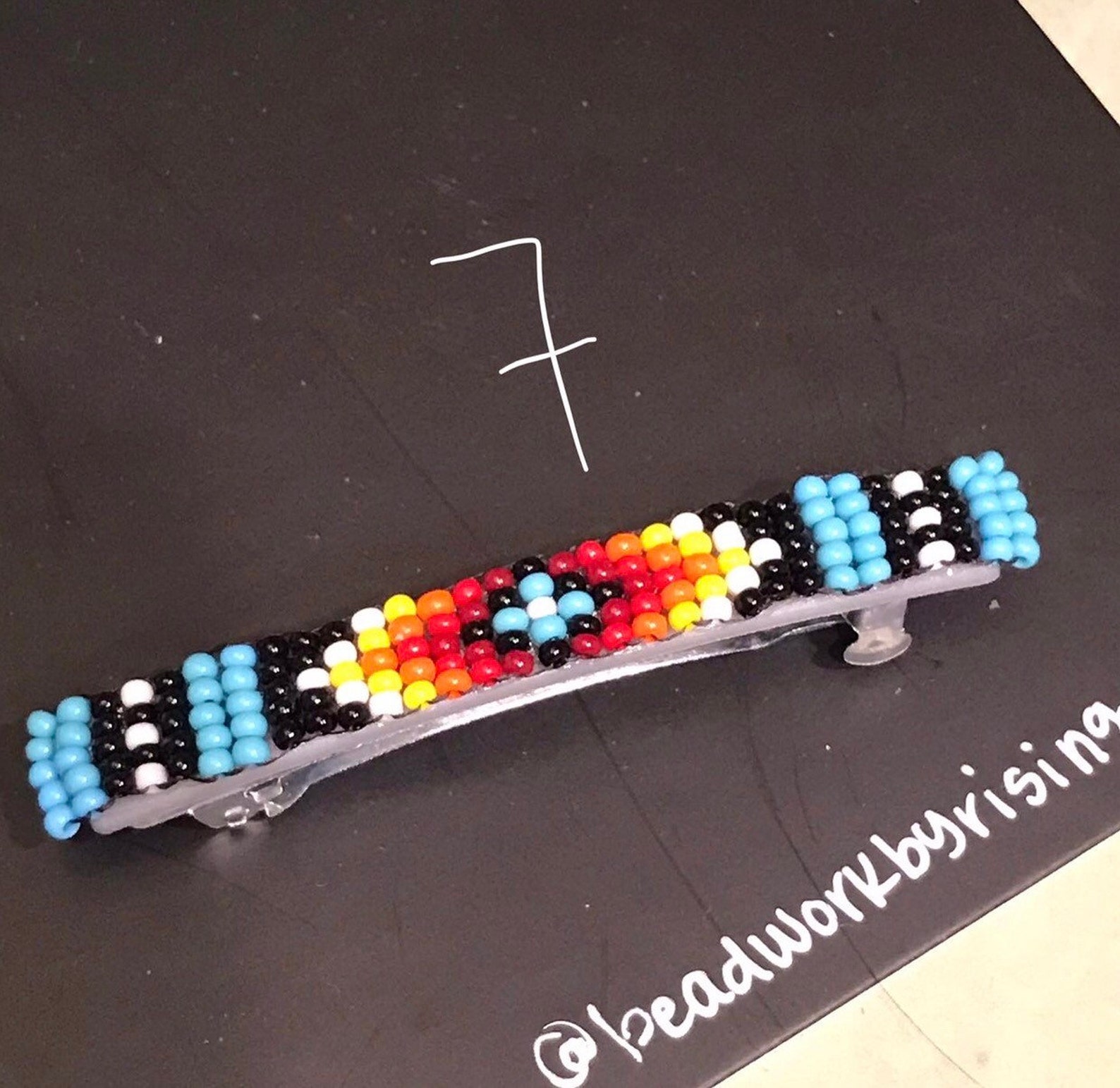 Hand Beaded Native Style Hair Clip / Barrette - Etsy