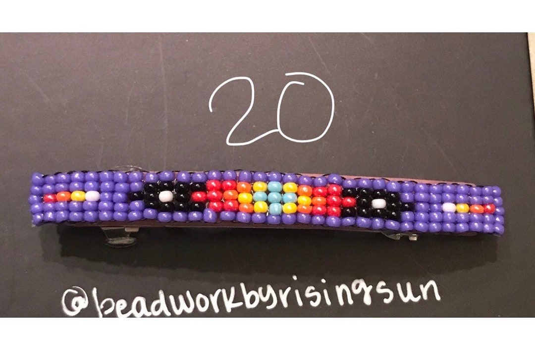Hand Beaded Native Style Hair Clip / Barrette - Etsy