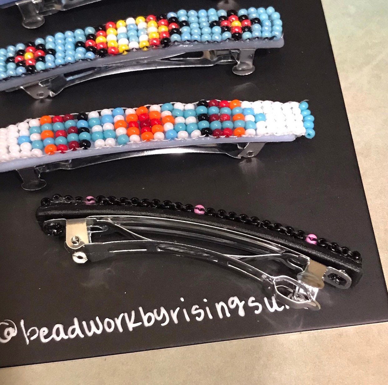 Hand Beaded Native Style Hair Clip / Barrette - Etsy