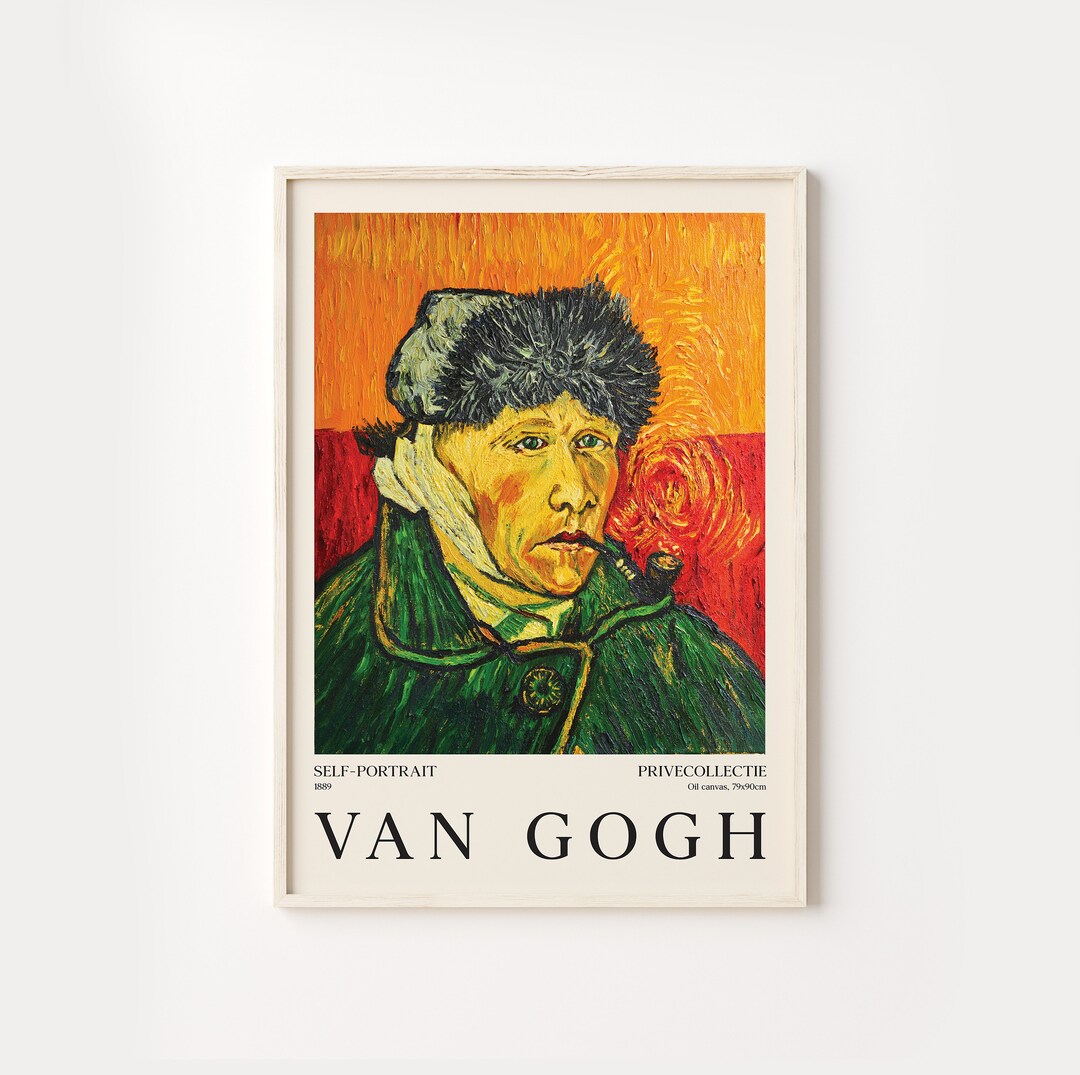 Van Gogh Self-portrait Printable Poster Classic Painting - Etsy