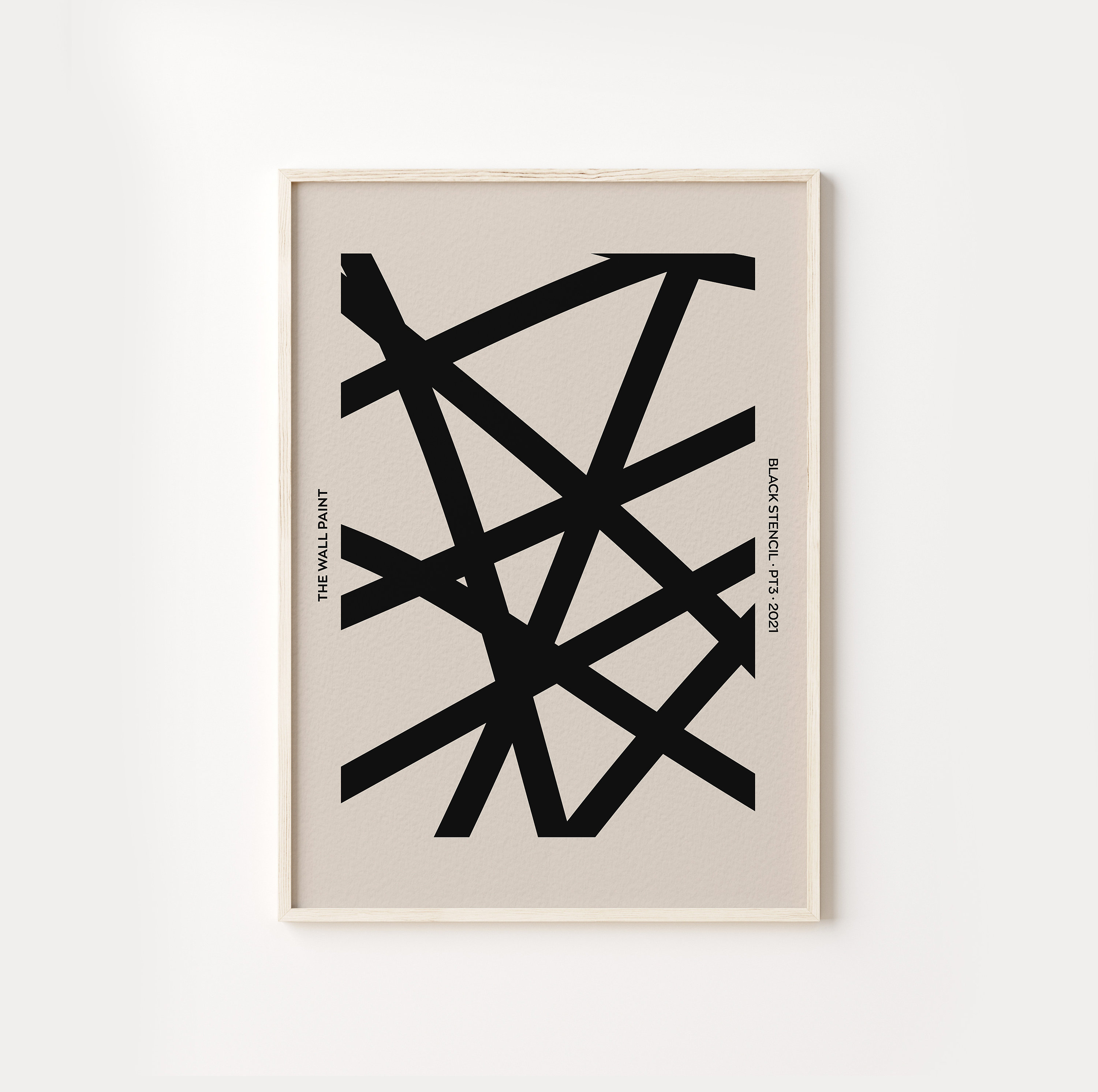 Abstract Black Stencil, Paper Feel, Contemporary Print Art, Minimalist ...