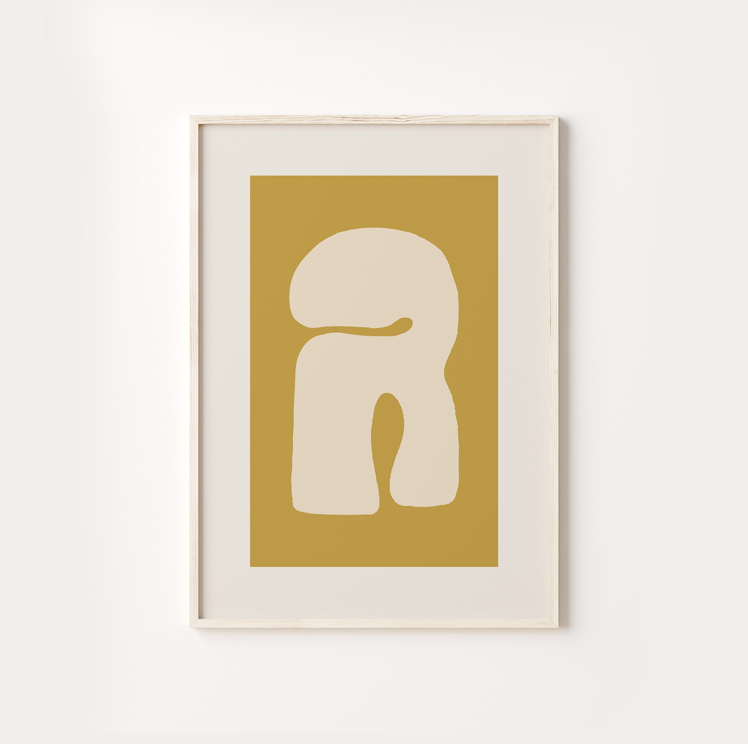 Abstract Sigil, Natural Palette, Contemporary Print Art, Minimalist ...