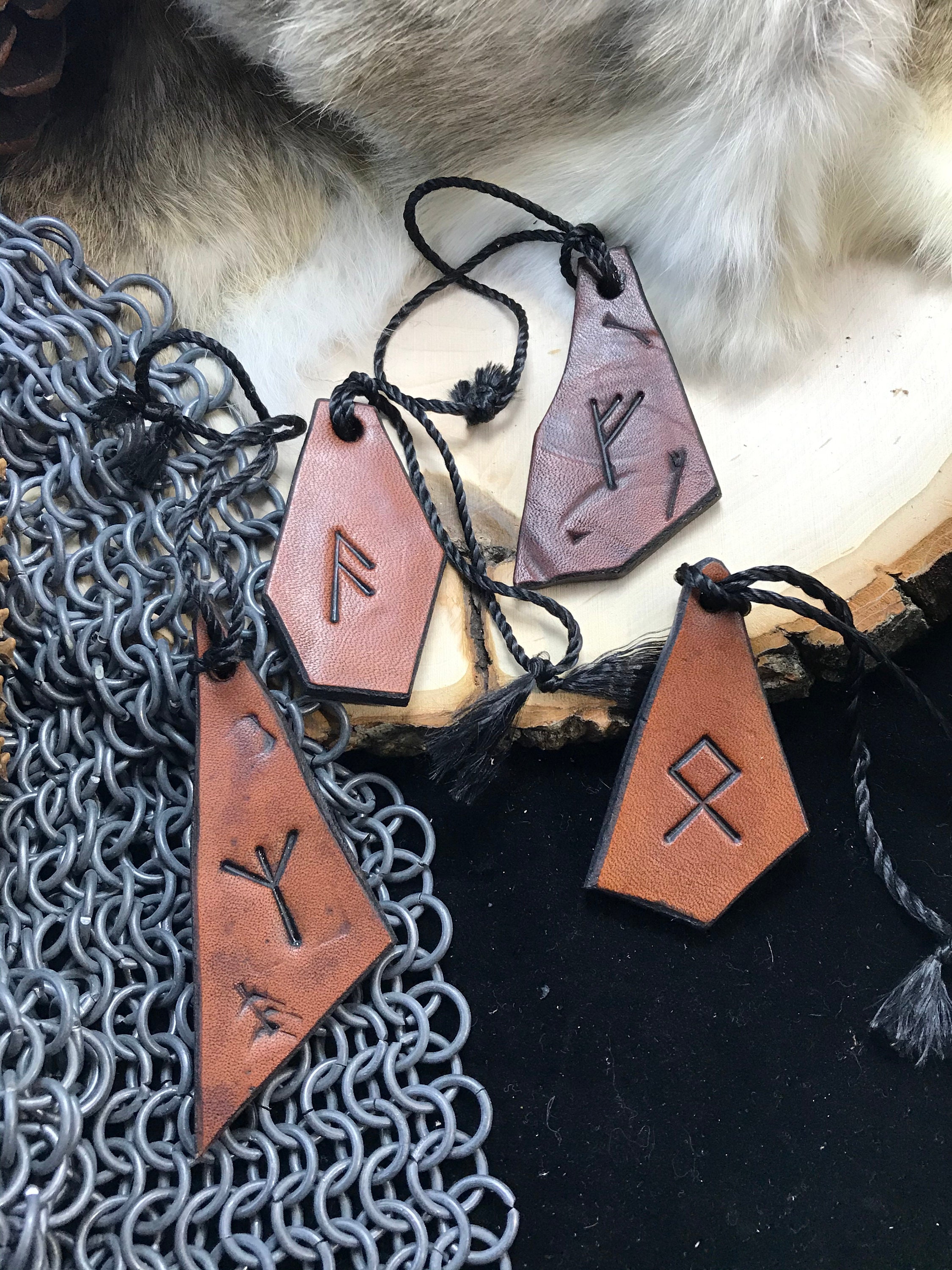 Random Pull Handmade Leather Viking Rune Holiday Ornament - Etsy UK