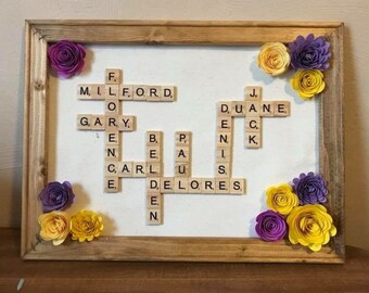 Scrabble Tiles Shadow Box - Etsy