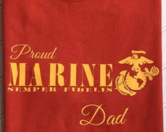 Proud Marine Dad Svg - Etsy