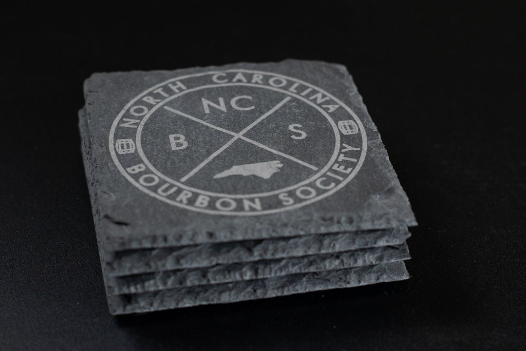 Custom Laser Etched Slate Coasters - Set of 4 - Etsy