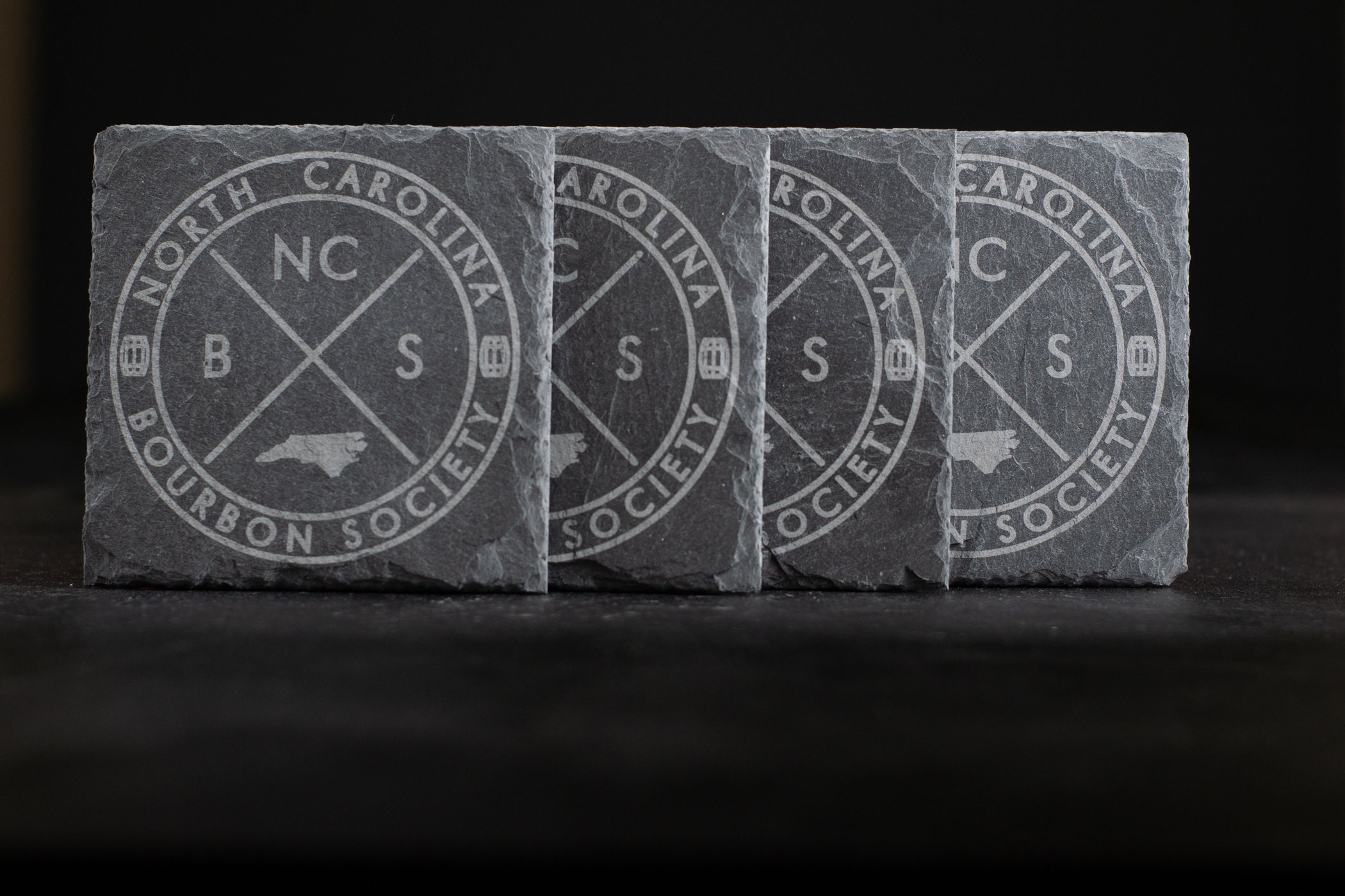 Custom Laser Etched Slate Coasters - Set of 4 - Etsy