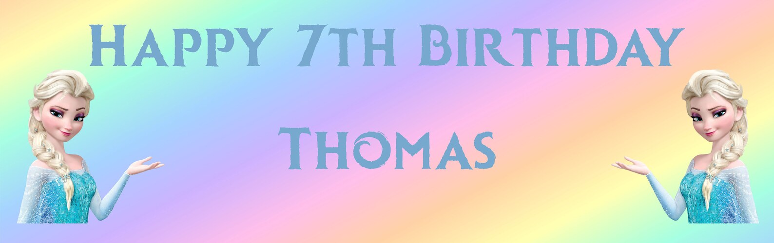 2 X Personalised Disney Frozen Elsa Birthday Banner Celebrate - Etsy