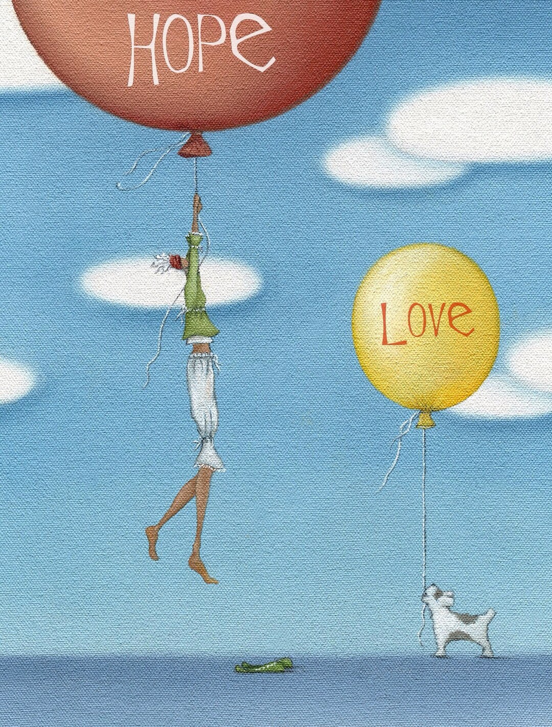 Helium Girl, Print on Canvas. Acrylic Print on Canvas, Framed. Various ...