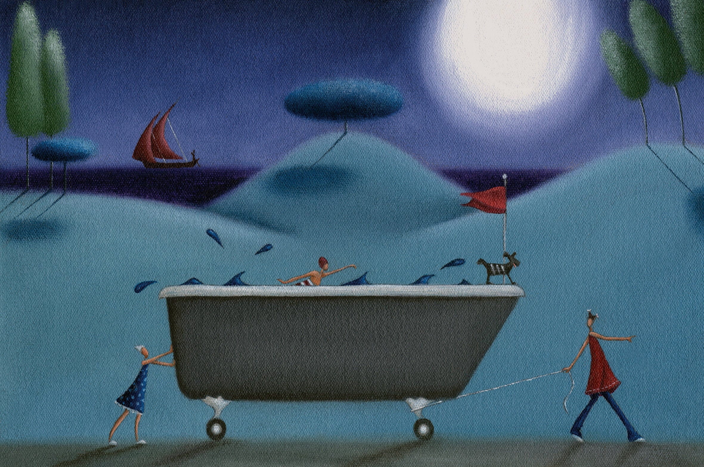 Original Painting by Mandy Pritty, "making Time" - Oil on Canvas, One ...