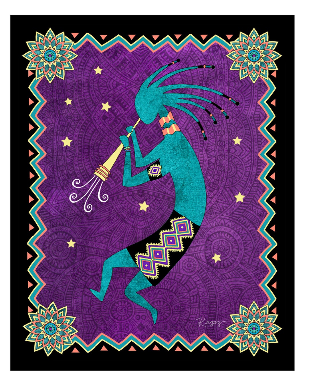 Kokopelli Art Print - Etsy
