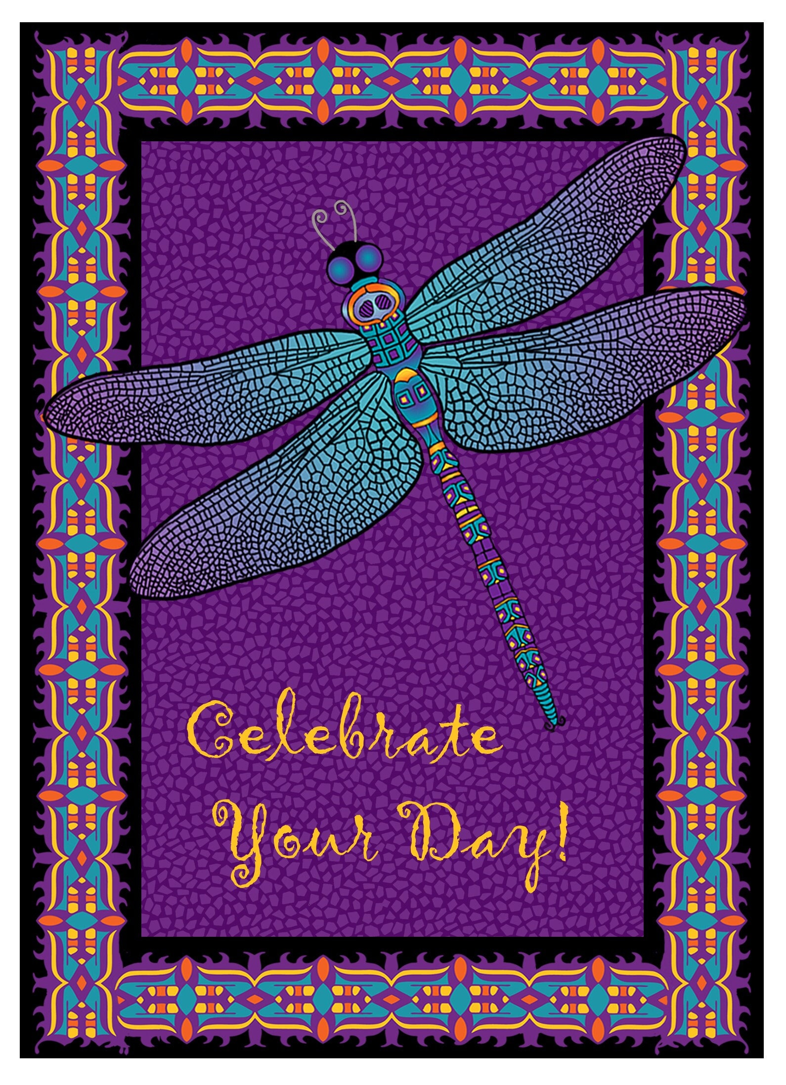 Dragonfly Celebrate Greeting Card - Etsy