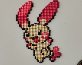 plusle pokemon pixel art
