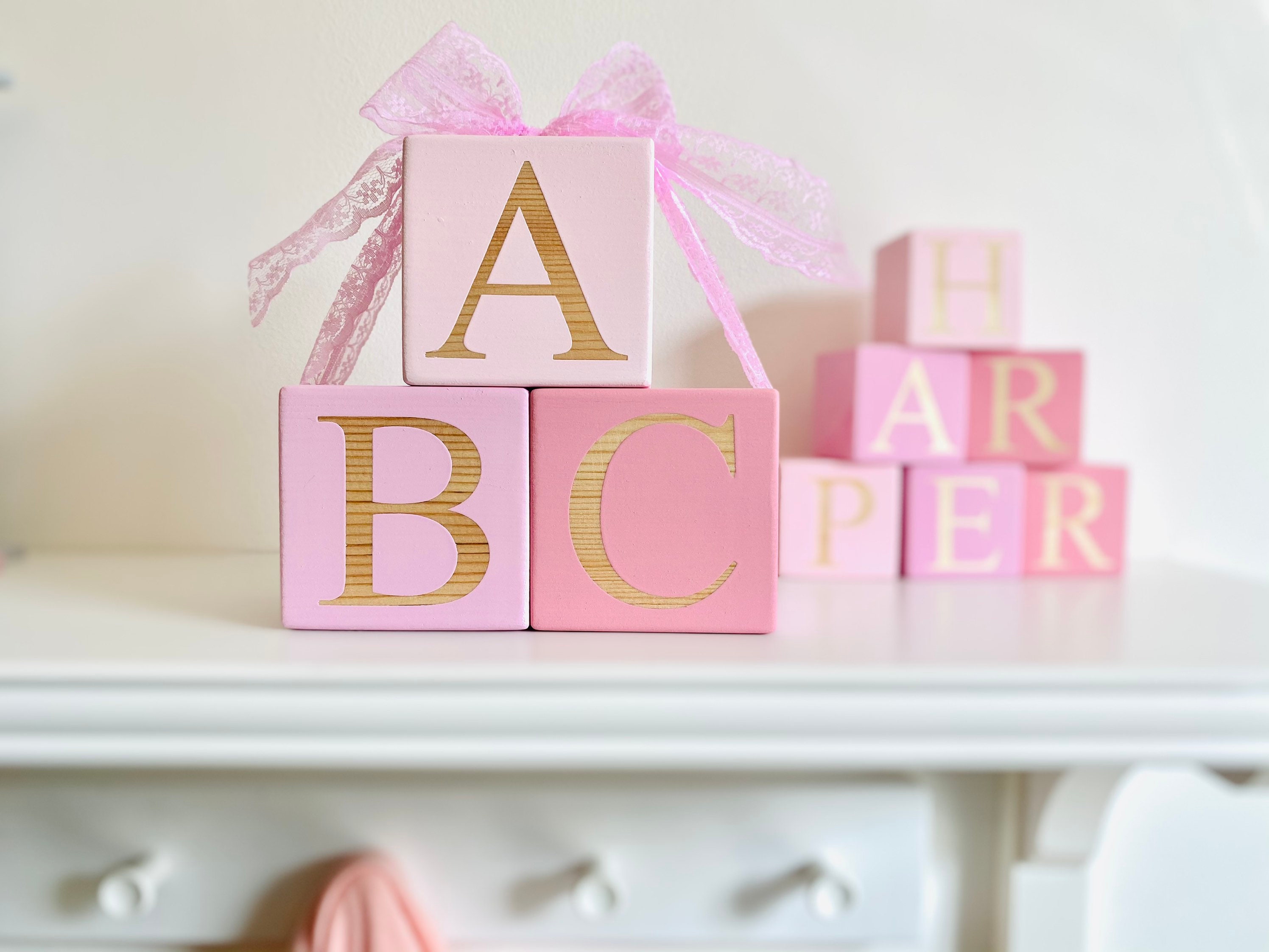 ABC baby blocks alphabet building blocks personalised baby | Etsy