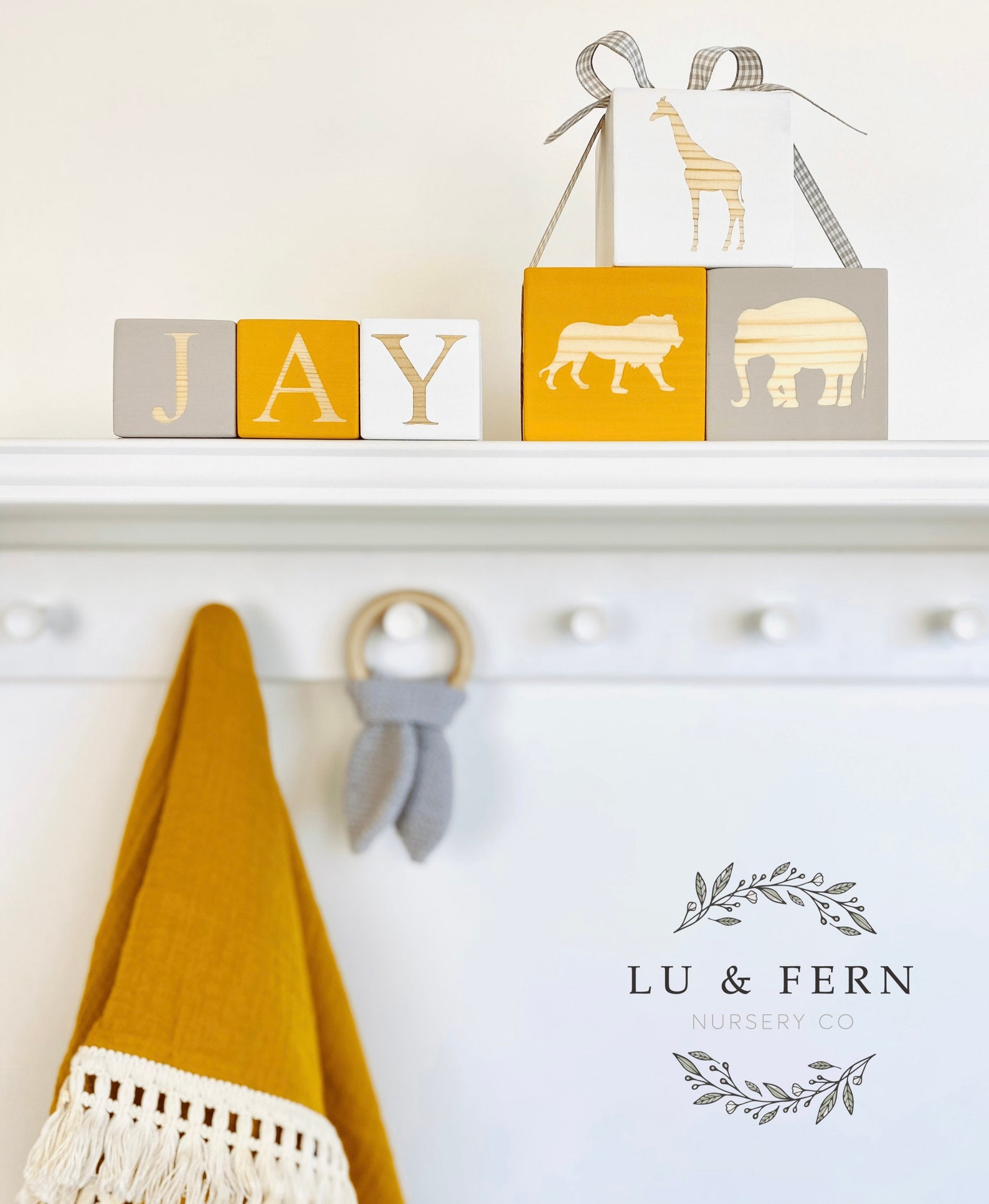 Jungle Safari Baby Blocks Animal Blocks Jungle Nursery | Etsy