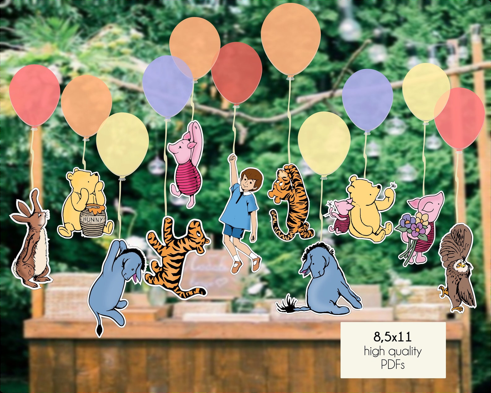 ON SALE: Classic Winnie Hanging Characters of Winnie the Pooh - Etsy