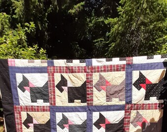 Scottie Dog Quilt | Etsy