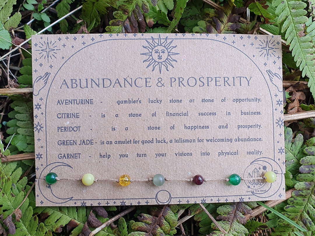 Abundance and Prosperity Anklet, Good Luck Ankle Bracelet, New Job ...