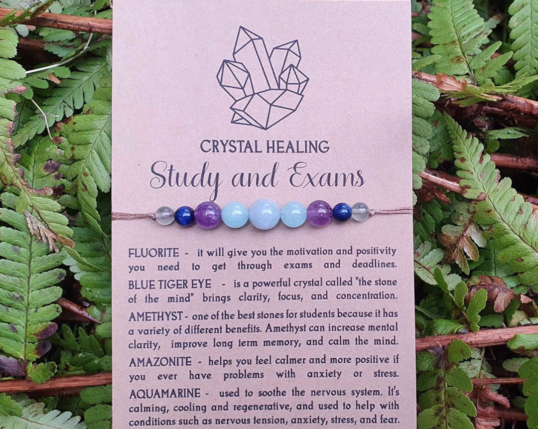 Study and Exams Bracelet, Healing Bracelet, Healing Crystals, Study Aid ...