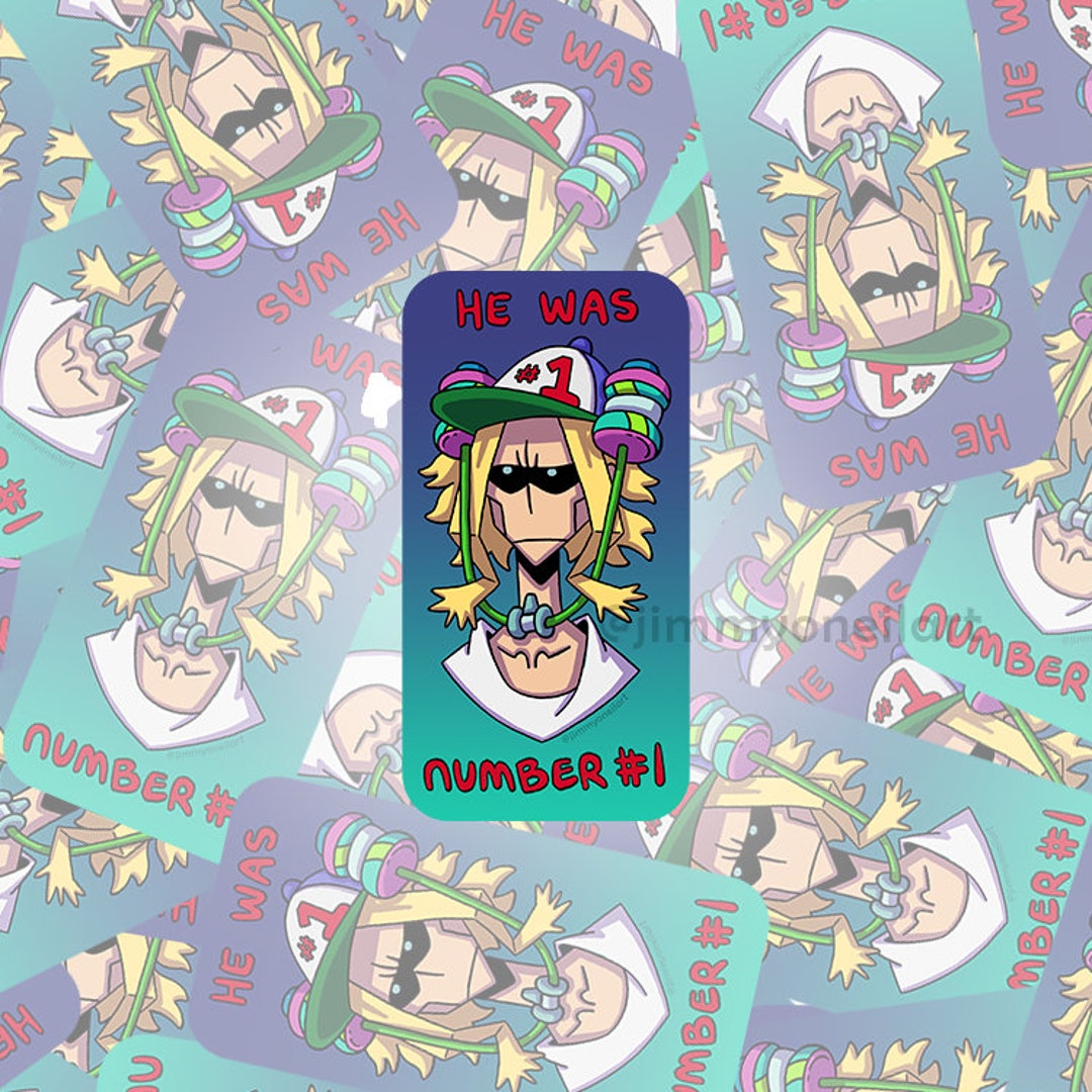 He Was Number One All Might Sticker - Etsy