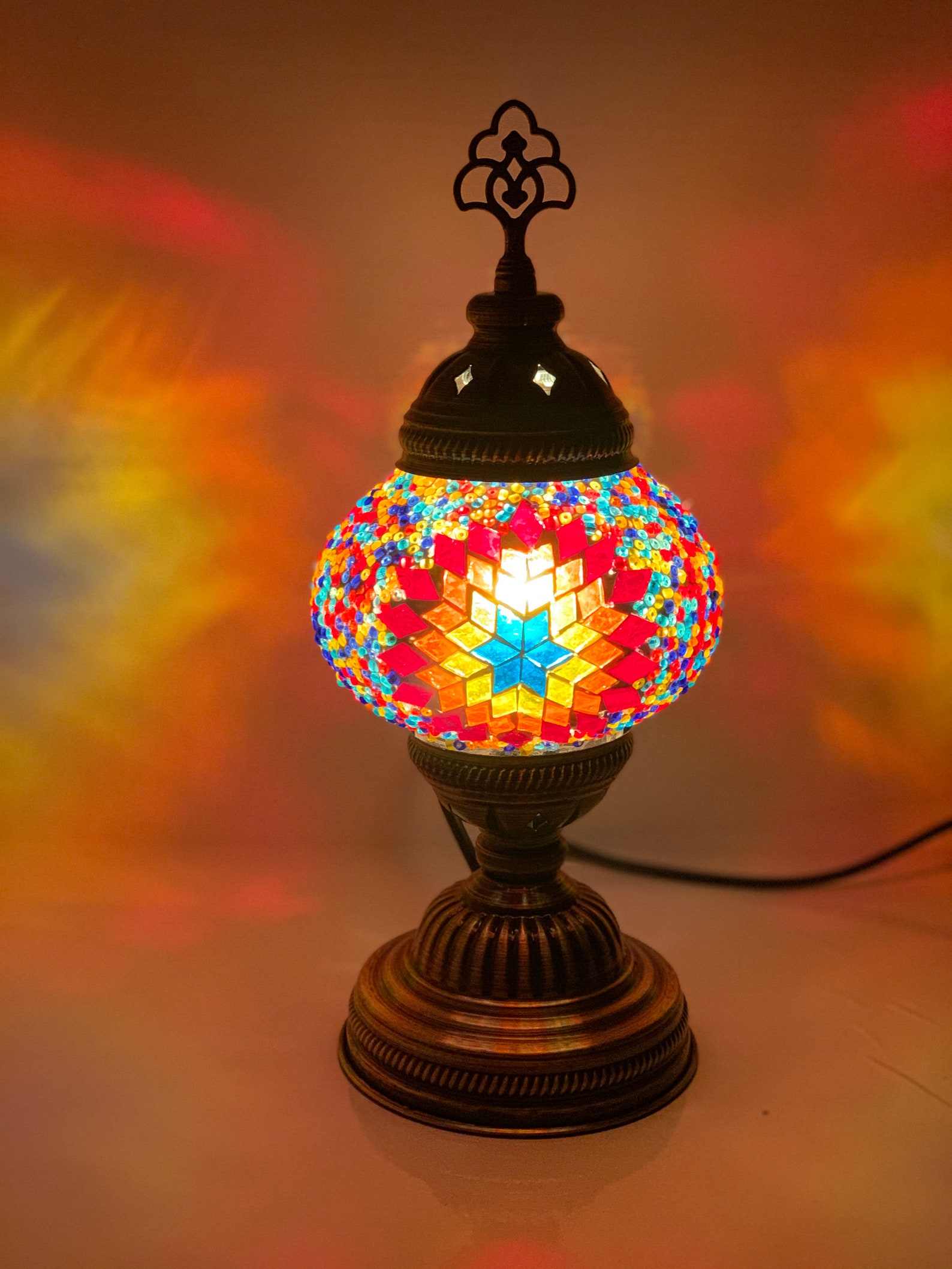 Turkish Moroccan Table Desk Lamp With Free LED Bulb and Free - Etsy