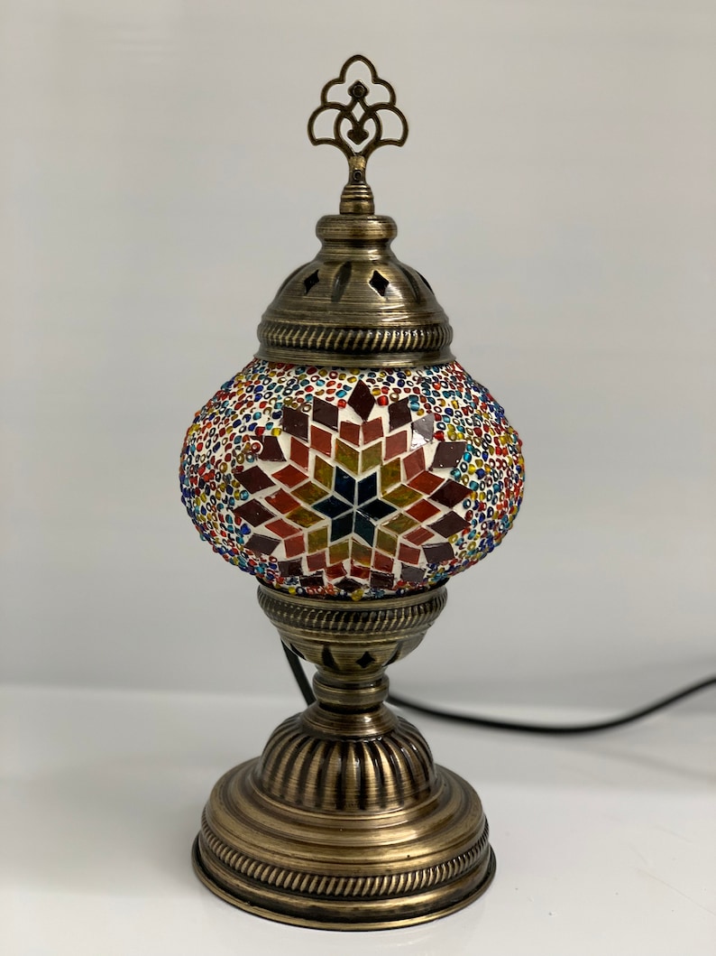 Turkish Moroccan Table Desk Lamp With Free LED Bulb and Free - Etsy