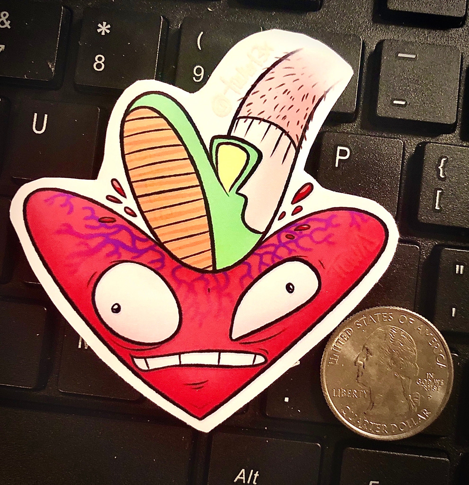 Heart-stomp Sticker - Etsy