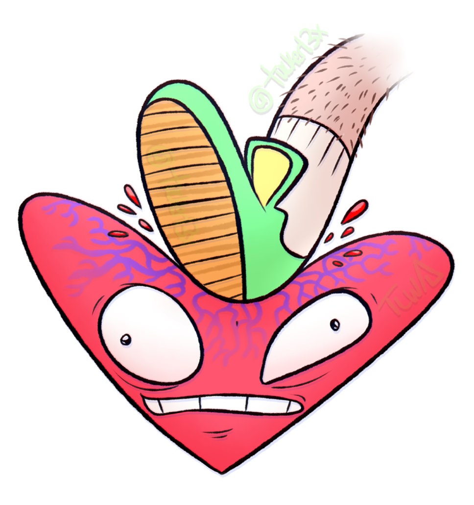 Heart-stomp Sticker - Etsy
